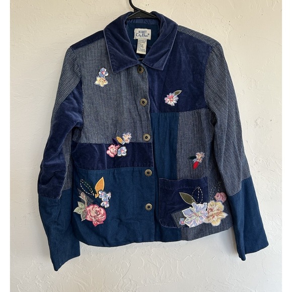 Koret | Jackets & Coats | Vintage Koret Patchwork Jacket S Velvet Denim ...